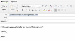 How to send a message via email to text | MessageMedia Australia